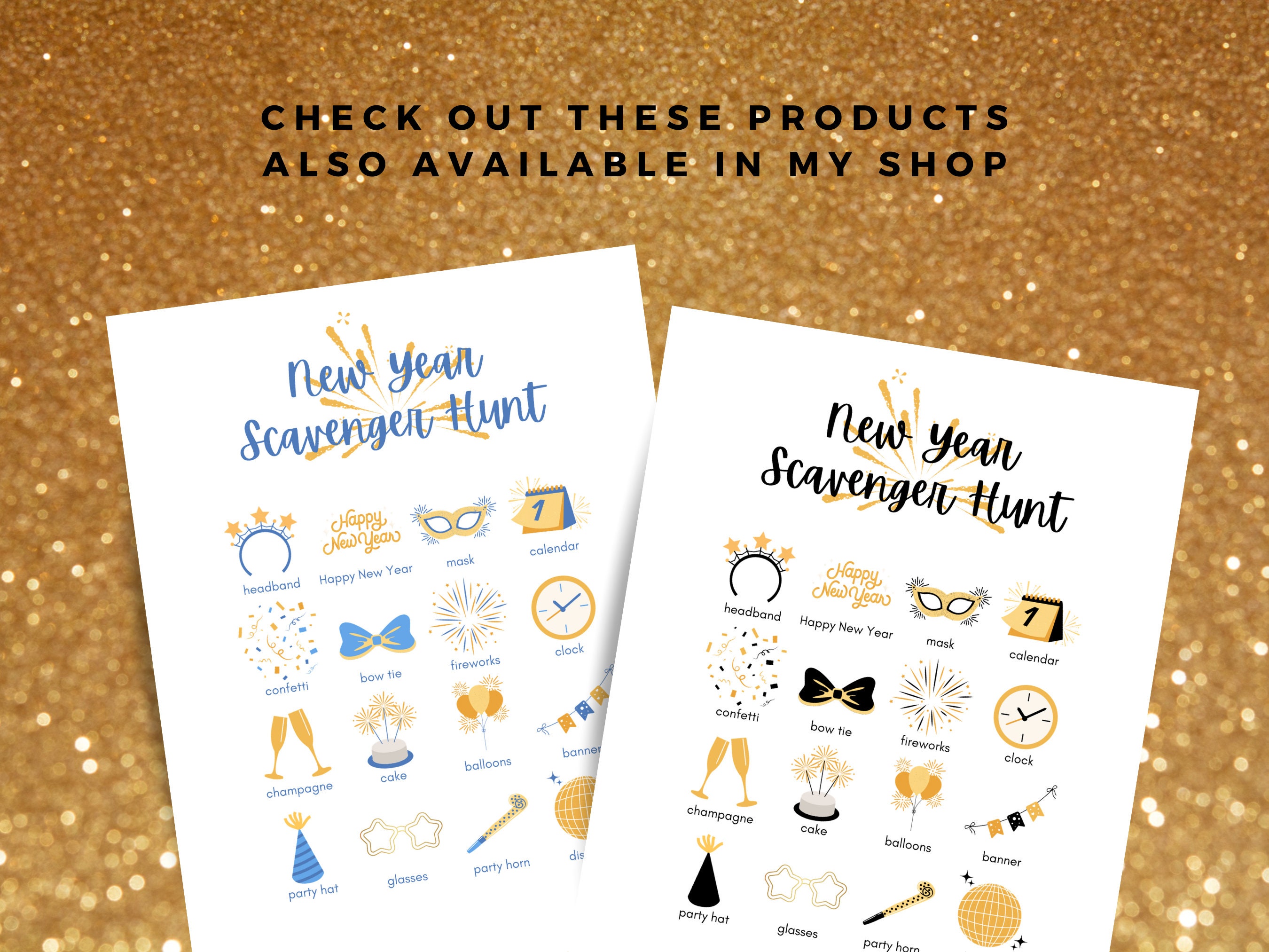 New Year’s Eve Scavenger Hunt, New Year’s Eve Party Game, New Year’s ...