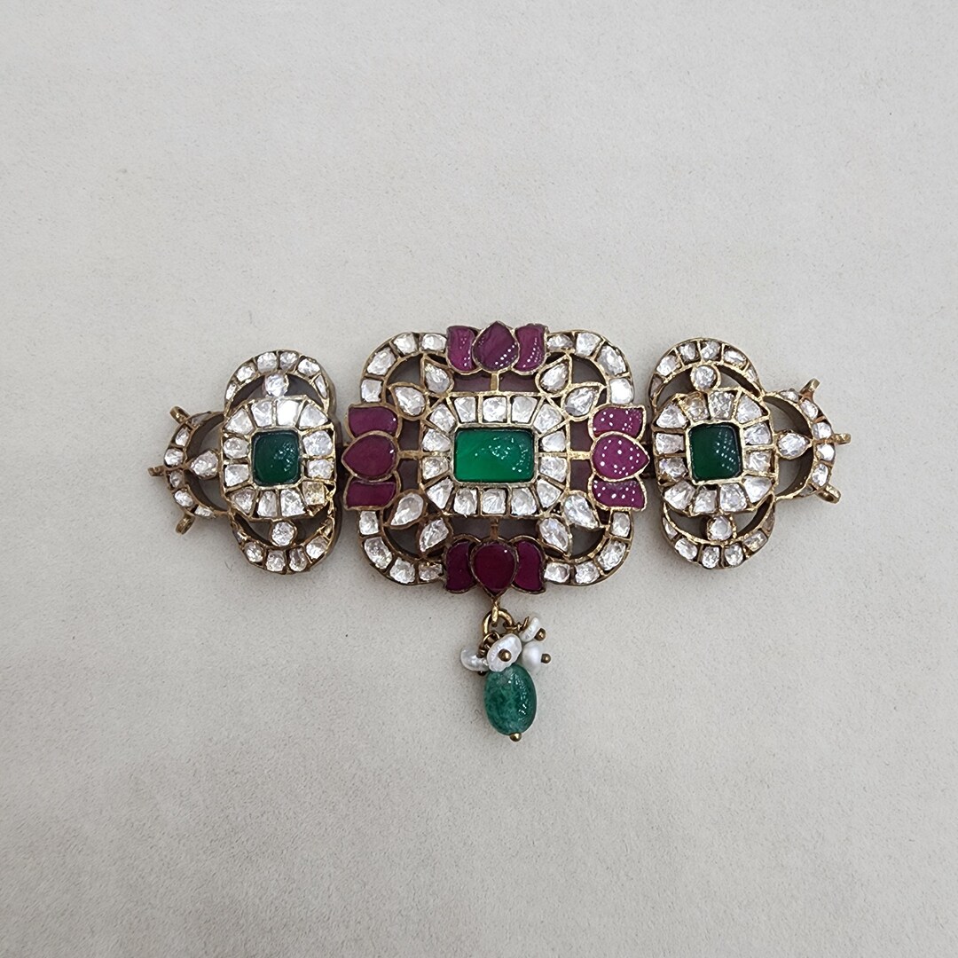 Victorian Ruby and Emerald Choker/armlet - Etsy