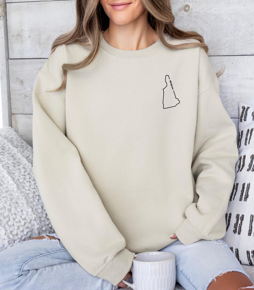 New Hampshire 603 Area Code Sweatshirt, Home State Apparel - Etsy
