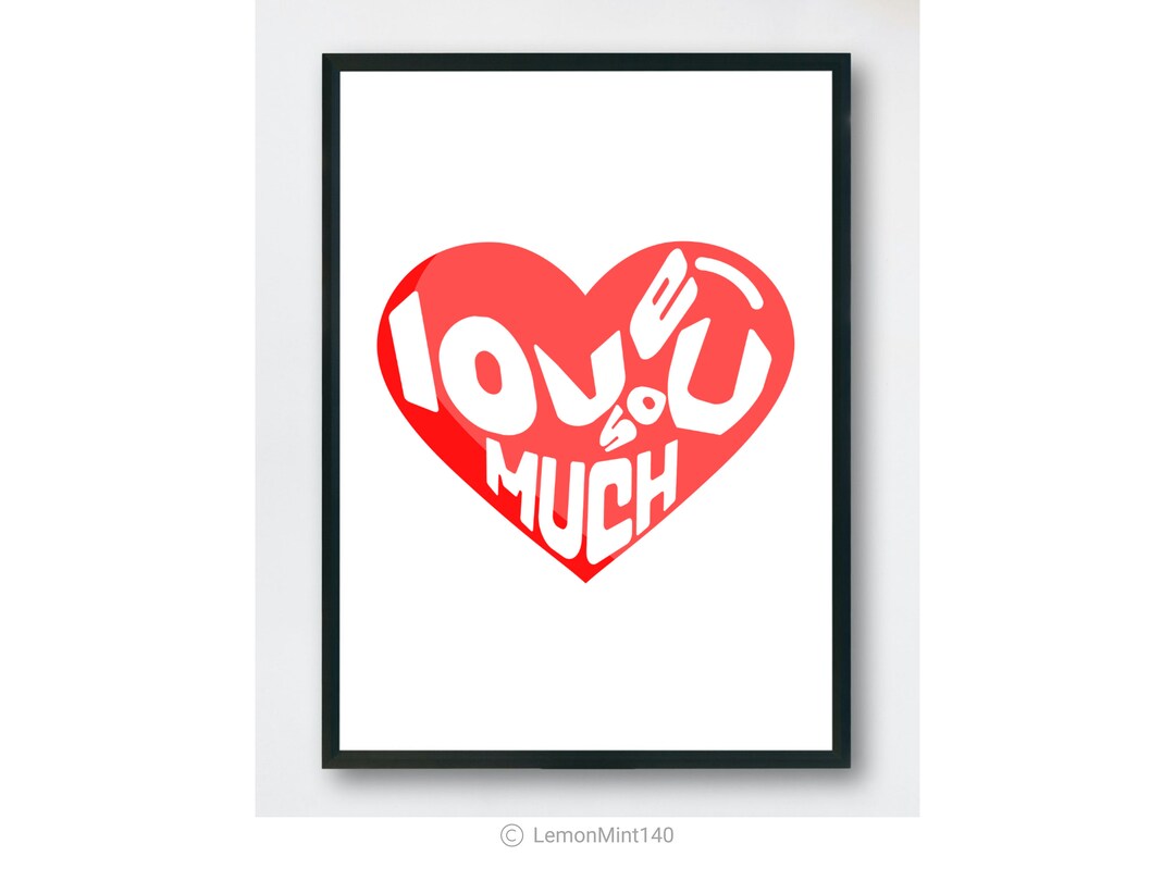 Filling the Love Heart With Words Like Love U so Much - Etsy