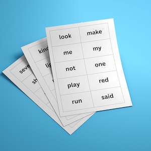 Dolch Sight Words 220 Flash Cards Complete List - Etsy
