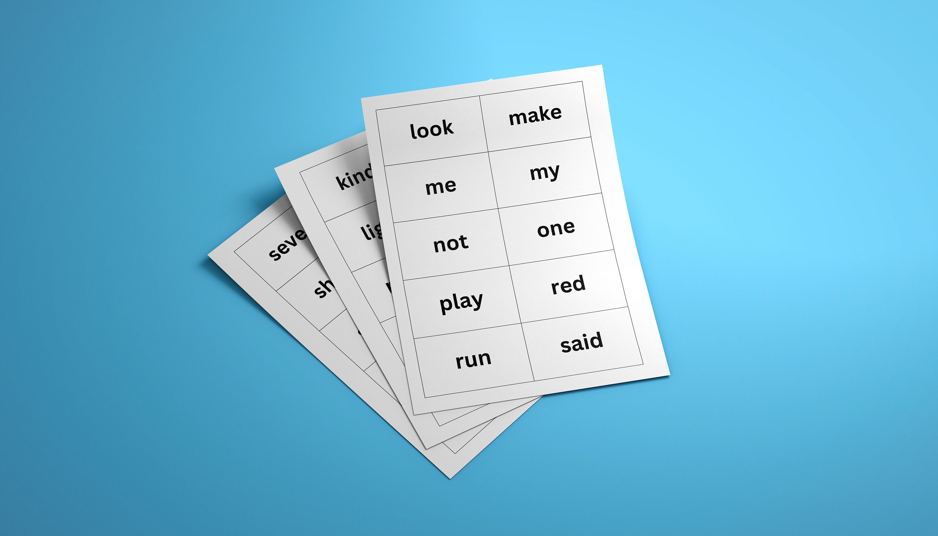 Dolch Sight Words 220 Flash Cards Complete List - Etsy