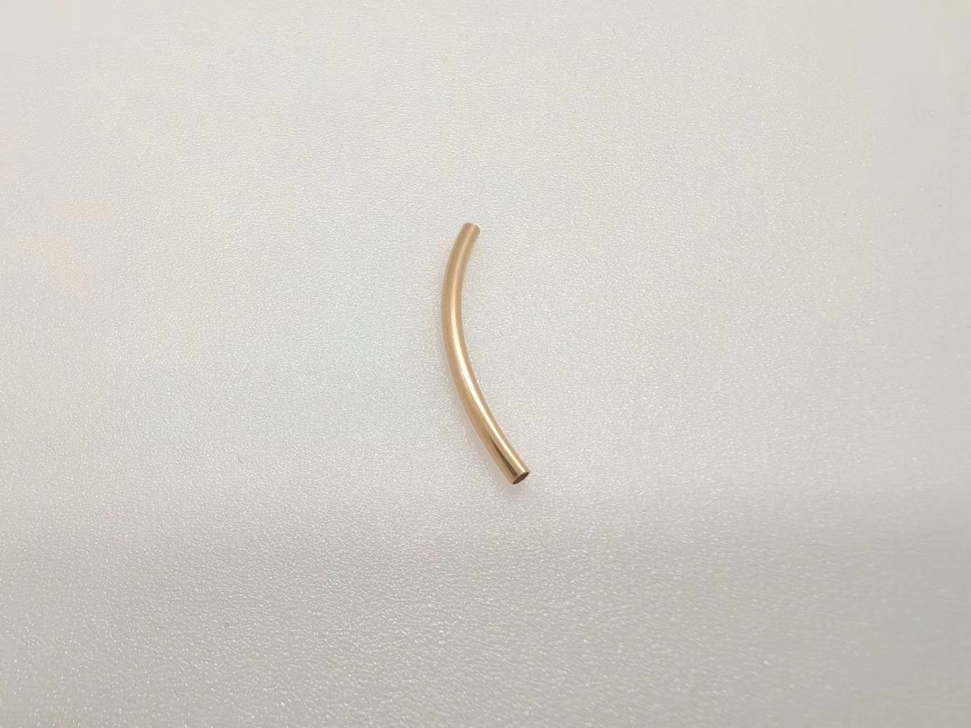 14K Gold Filled Curved Tube, Curved Beads Tube, Crimp Bead Tube - Etsy