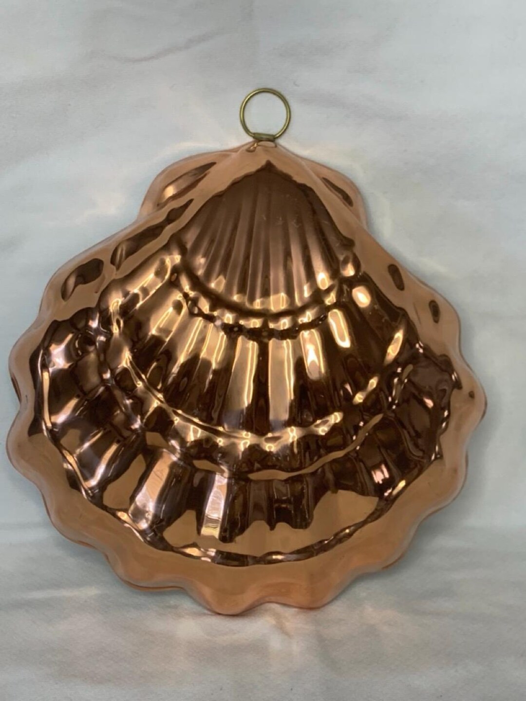 Vintage Large Seashell / Shell Copper Mold With Wall Hanging Hook ...