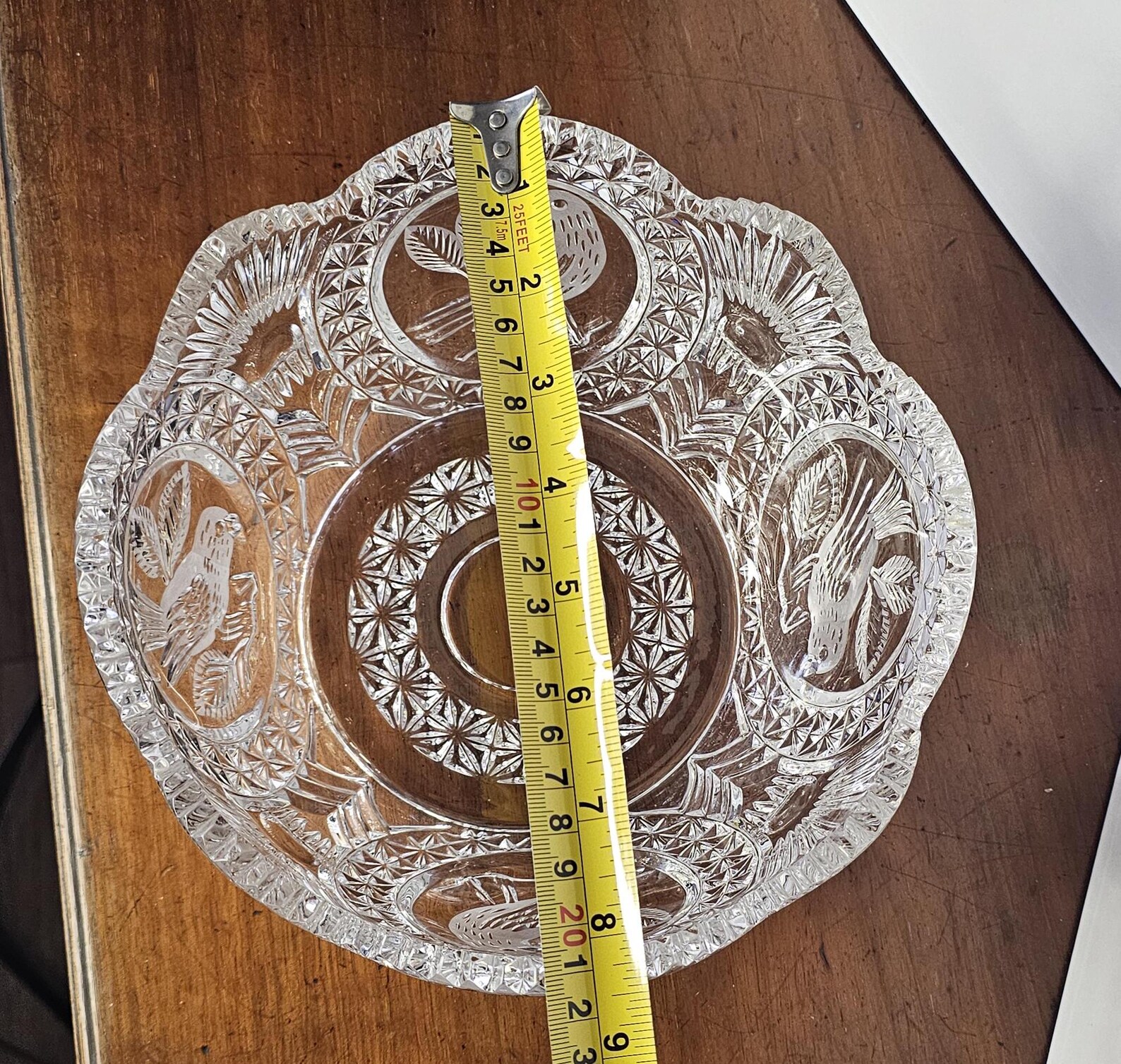 Vintage Hofbauer Bird Crystal Glass, Byrdes Collection, Crystal Serving ...