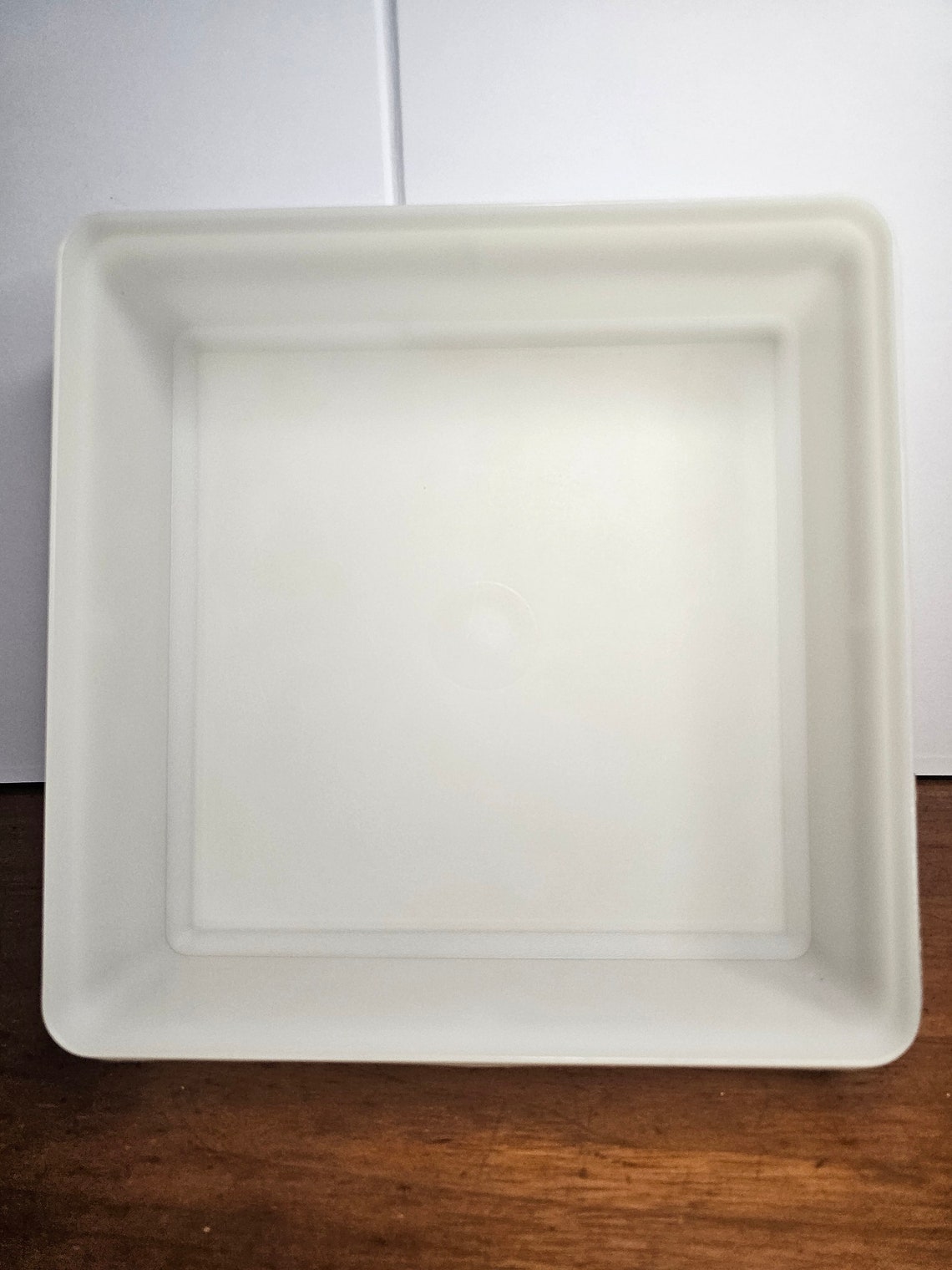 Vintage Tupperware Square Keeper With Lid, 515-3 Translucent White ...