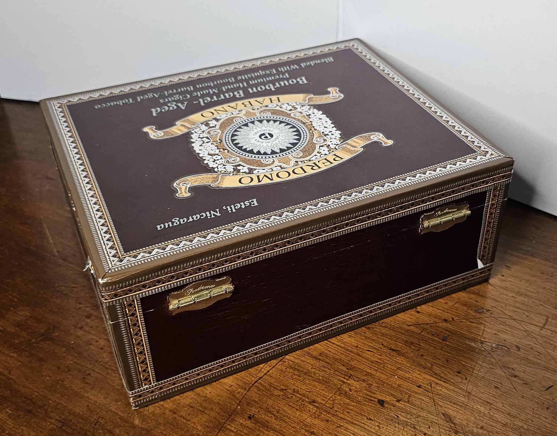 Cigar Box, All Wood Construction With Cedar Lining and Metal Hinges ...