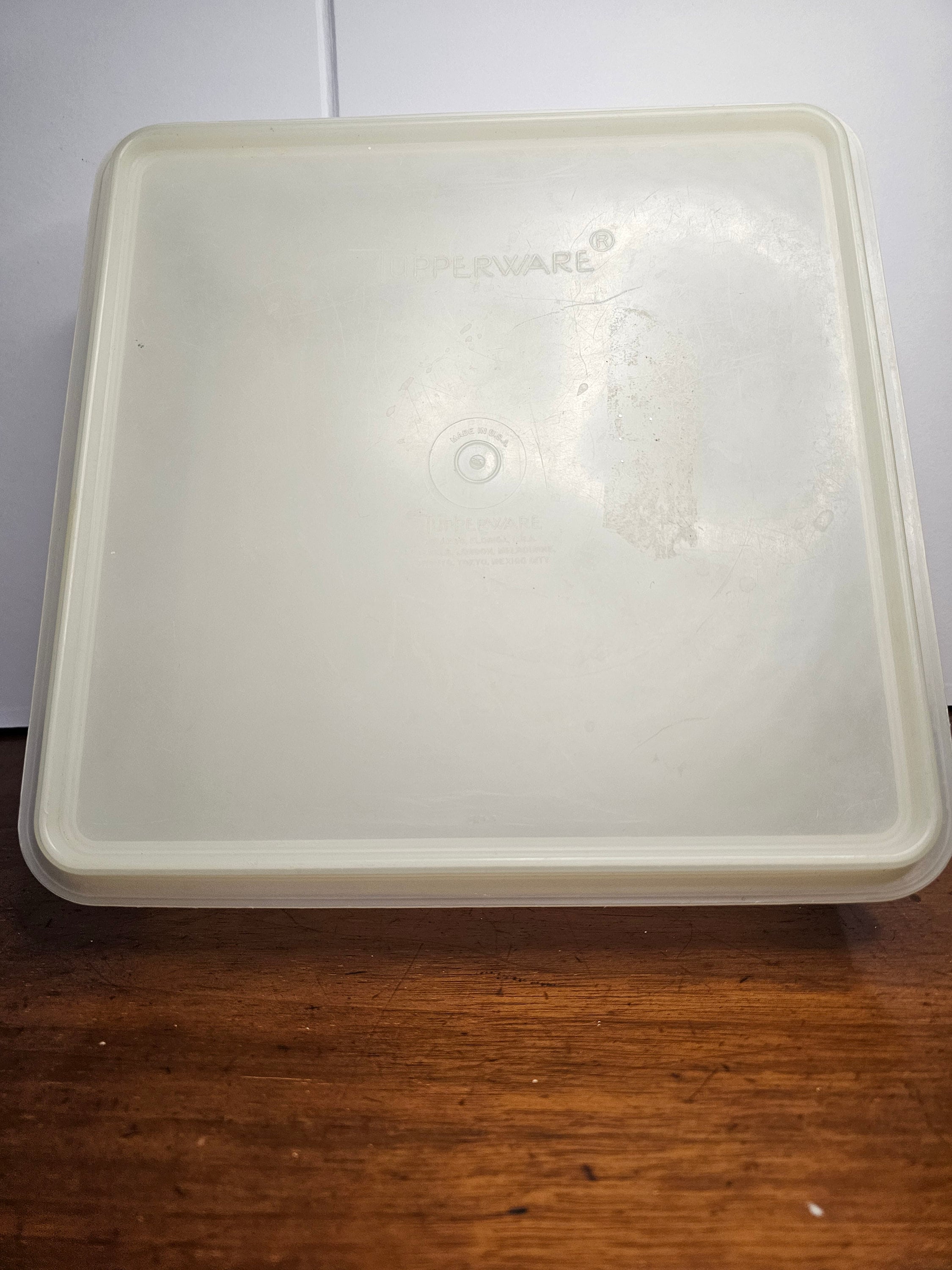 Vintage Tupperware Square Keeper With Lid, 515-3 Translucent White ...