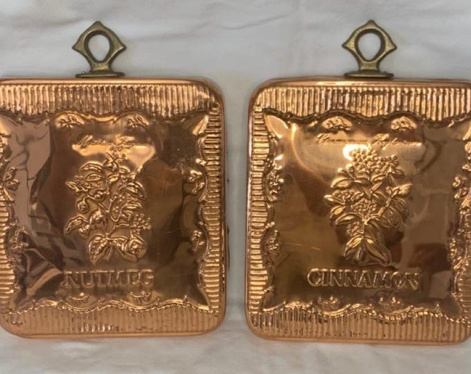 Set of 2 Vintage Cinnamon and Nutmeg Copper Molds With Heavy Duty Wall ...