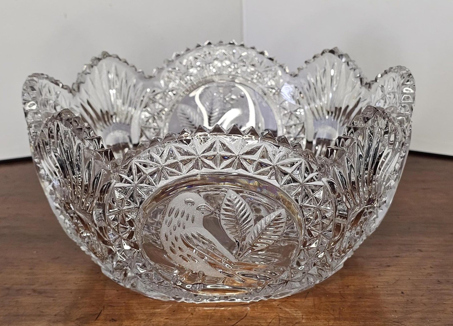 Vintage Hofbauer Bird Crystal Glass, Byrdes Collection, Crystal Serving ...