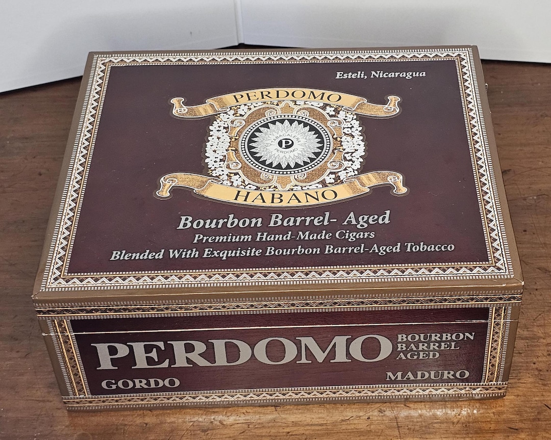 Cigar Box, All Wood Construction With Cedar Lining and Metal Hinges ...