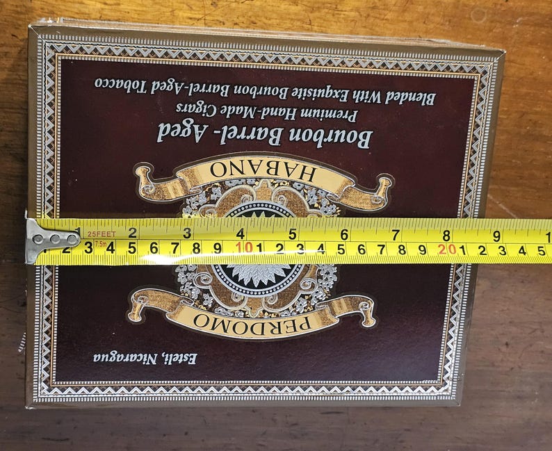 Cigar Box, All Wood Construction With Cedar Lining and Metal Hinges ...