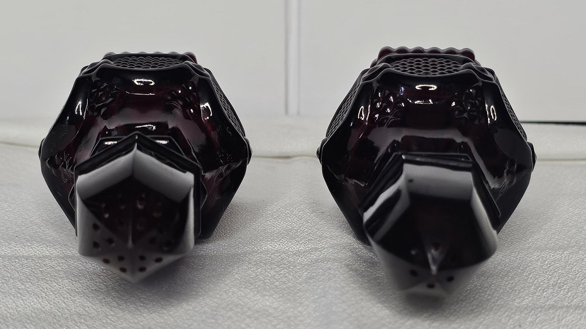 Vintage Avon 1970's Cape Cod Pattern Ruby Red Cranberry Glass, Salt and ...