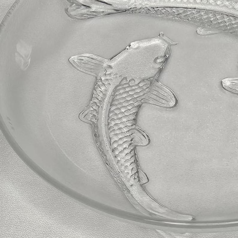 Vintage Koi Fish Glass Plates, Set of 3, These Are Absolutely Beautiful ...