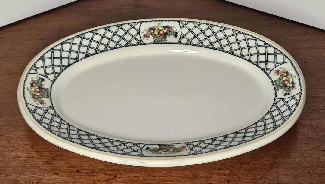 Vintage Rego Porcelain China 11.5" Serving Plate / Platter, Bountiful E ...