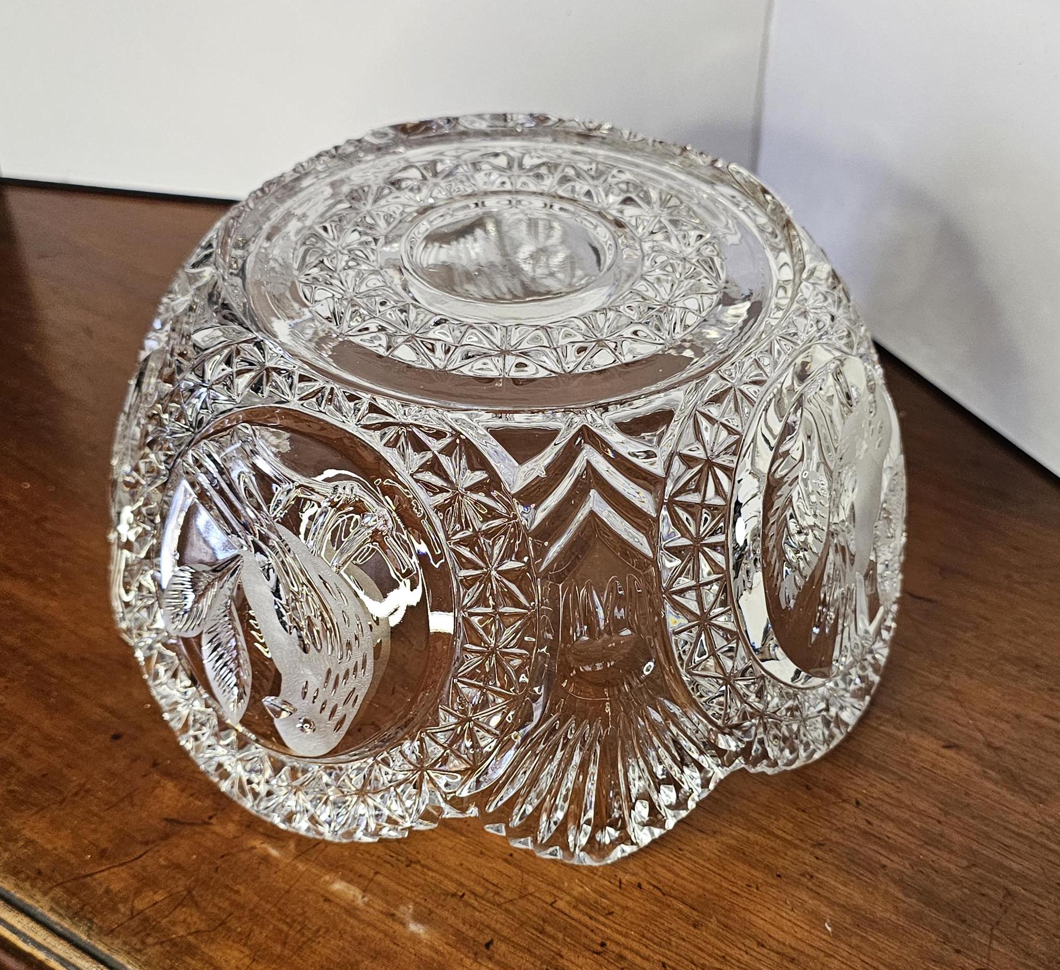 Vintage Hofbauer Bird Crystal Glass, Byrdes Collection, Crystal Serving ...