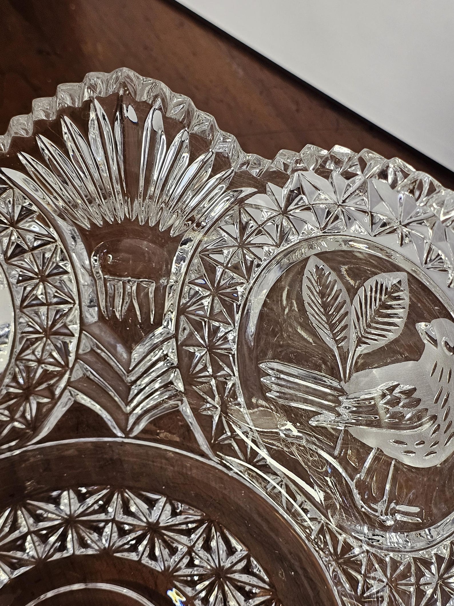 Vintage Hofbauer Bird Crystal Glass, Byrdes Collection, Crystal Serving ...
