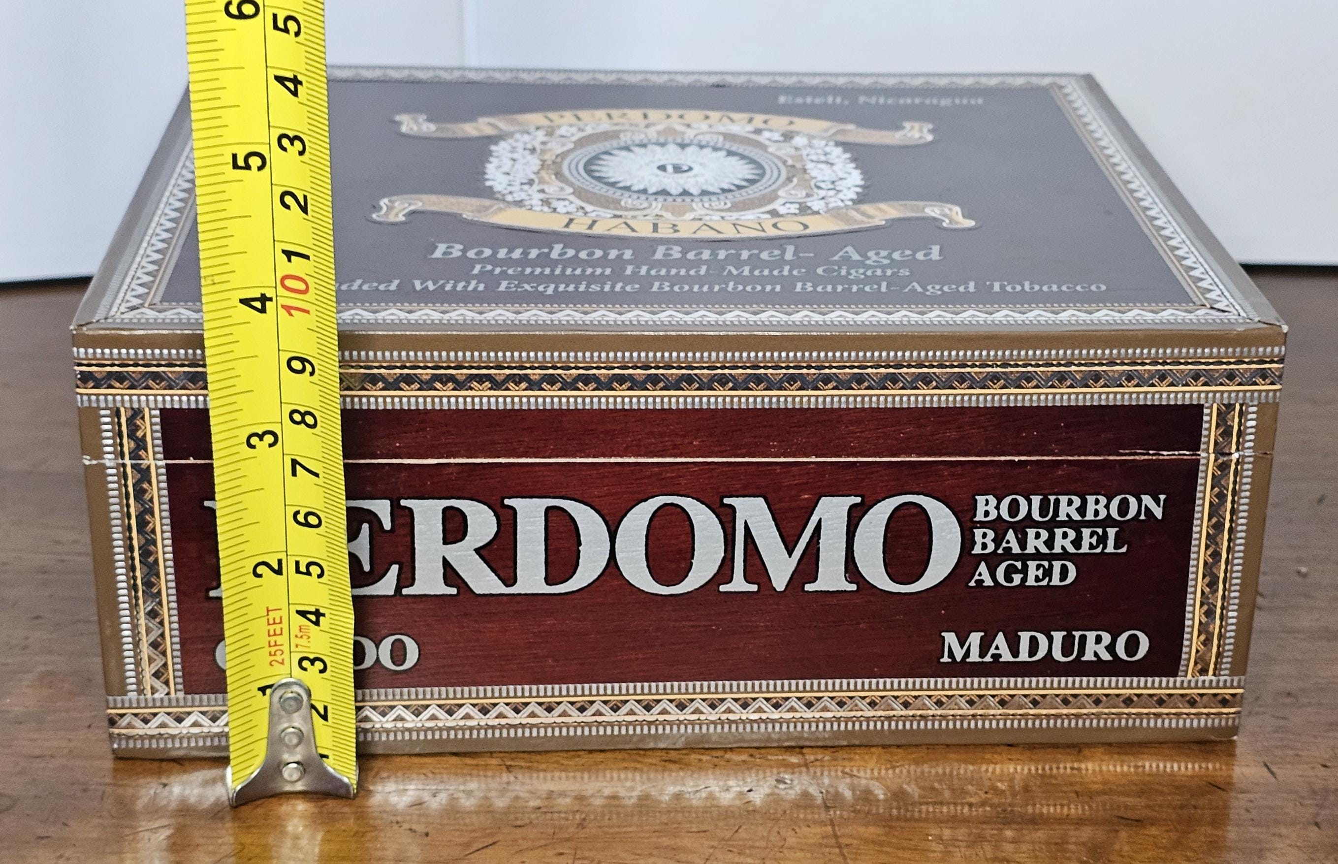 Cigar Box, All Wood Construction With Cedar Lining and Metal Hinges ...