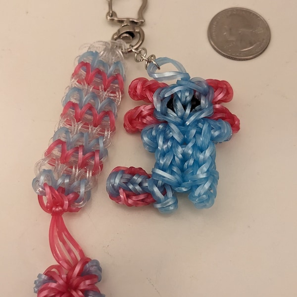 Rubber Band Keychain - Etsy