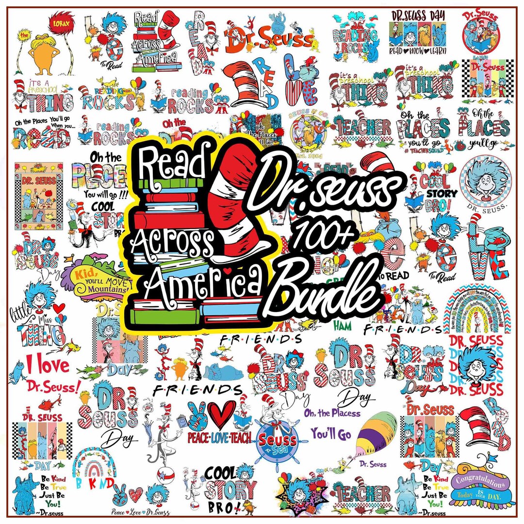 Dr. Seuss Svg, Mega Bundle, Dr. Seuss Hat Svg, Dr Seuss Font, Green ...