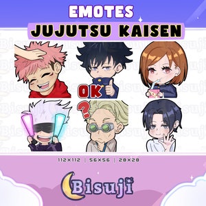 Jujutsu Kaisen Anime Emotes/ Twitch Discord Streamer Emotes - Etsy