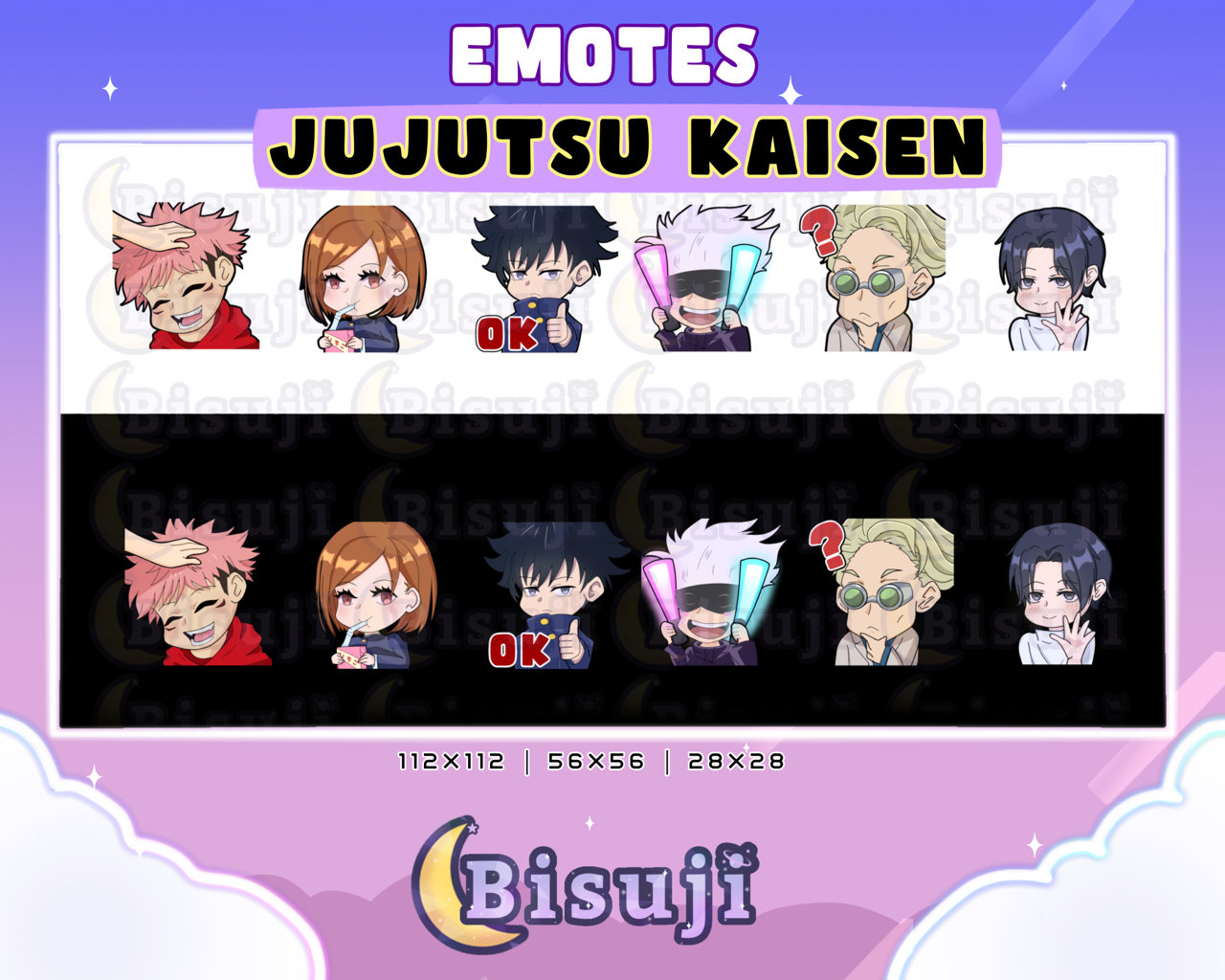 Jujutsu Kaisen Anime Emotes/ Twitch Discord Streamer Emotes - Etsy
