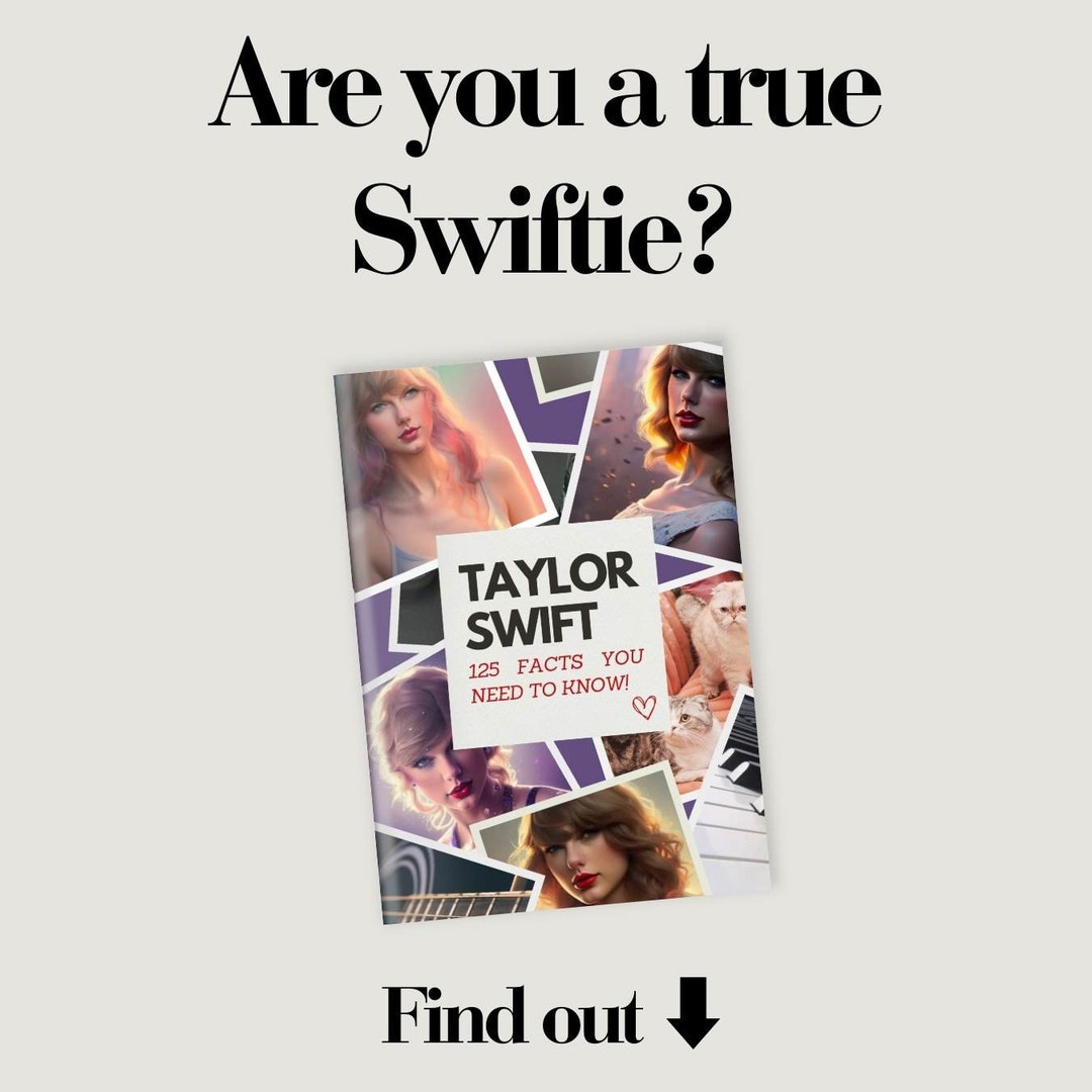 Taylor Swift: 125 Facts You NEED to Know Book - Etsy Portugal