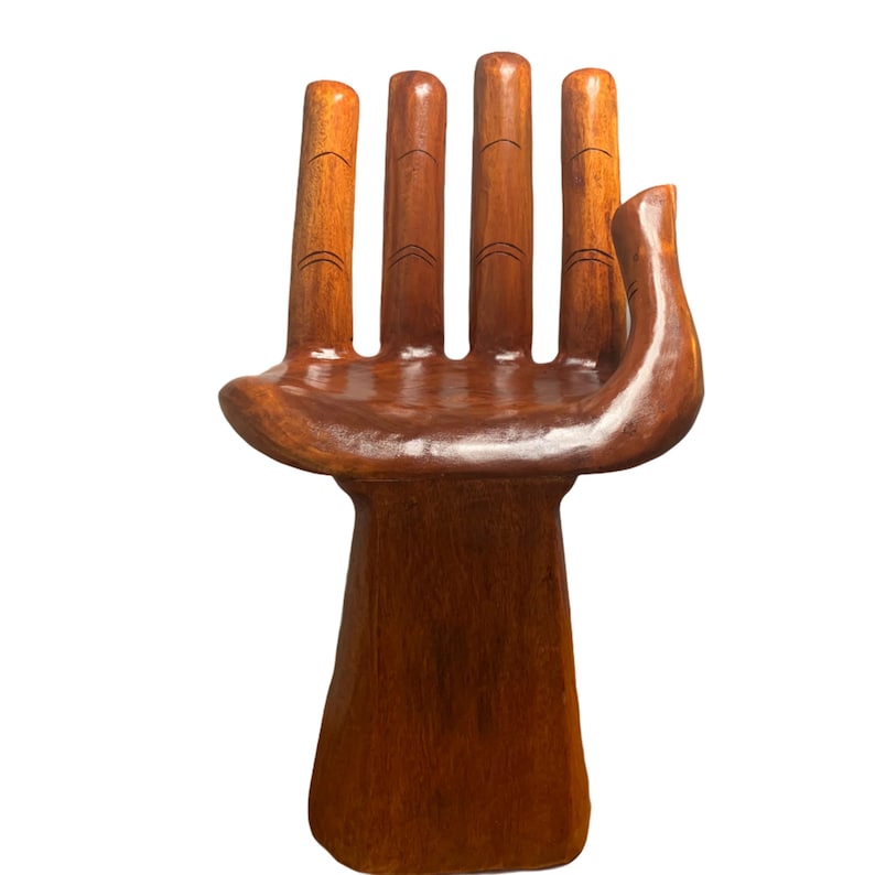 Hand-carved Wooden Hand Chair - Rustic Boho Home Decor - Etsy
