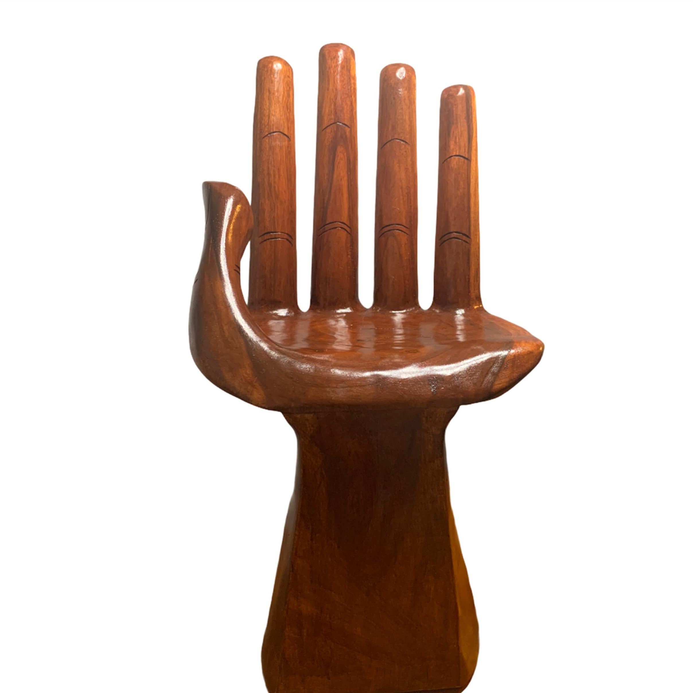 Hand-carved Wooden Hand Chair - Unique Home Decor, Artistic Furniture ...