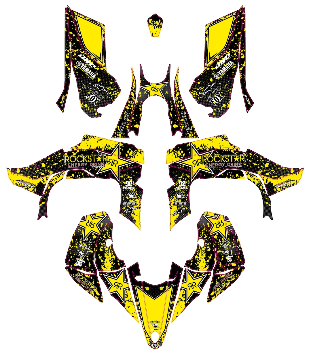 YFZ450R Graphic Kit, Semi Custom Decals (2014-2024) - Etsy