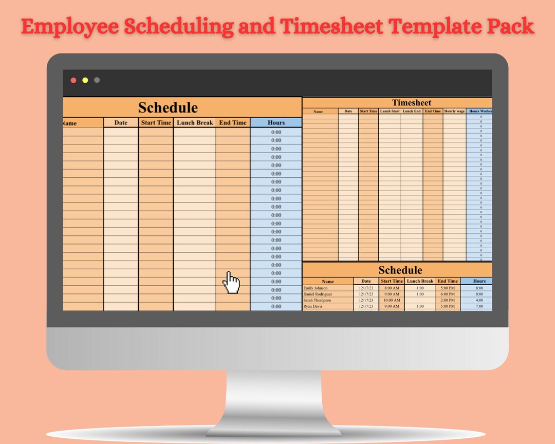 Efficient Workforce Management Pack: Employee Scheduler + Time Tracking ...