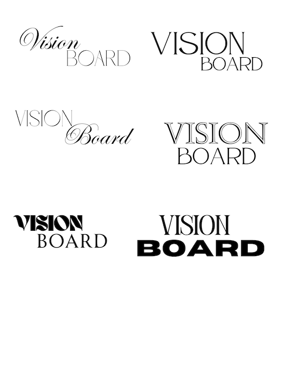 Vision Board Logo Vision Board Planner 2024 & 2025 Mega Bundle