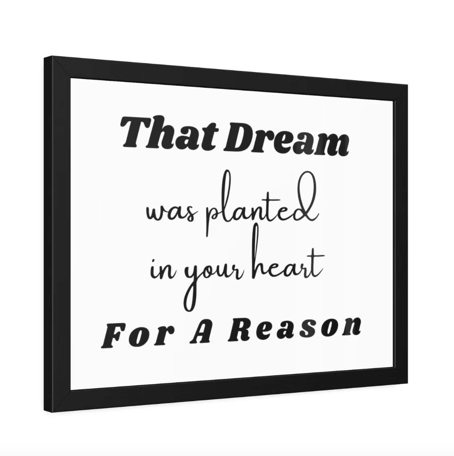 That Dream Was Planted in Your Heart for A Reason Text Art Digital Art ...