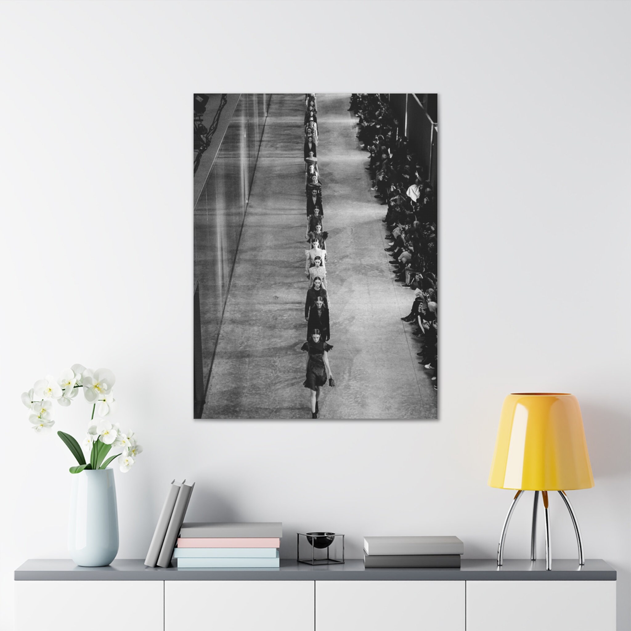 Fashion Vintage Runway Art, Black and White Art Canvas, Fashion Art ...
