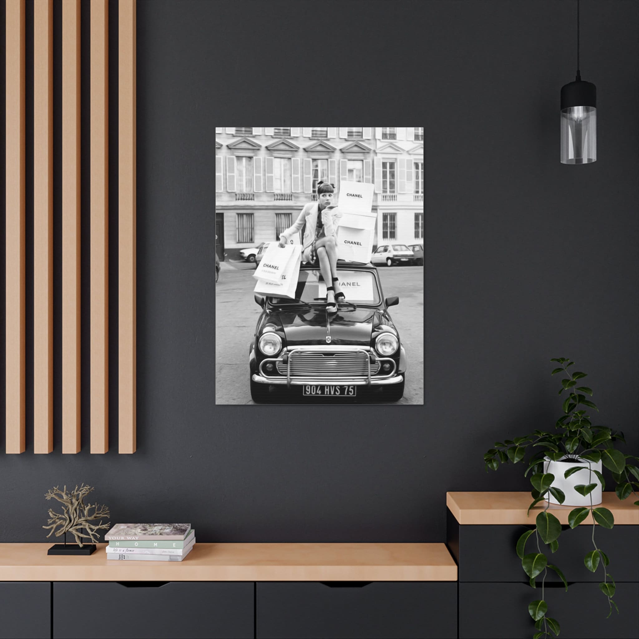 Vintage Chanel Old Money Art Canvas Gallery Wrap Black and White Art ...