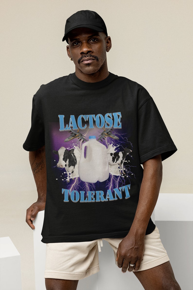 Lactose Tolerant T-shirt, Lactose Intolerant Tee, Milk Tshirt, Cow ...