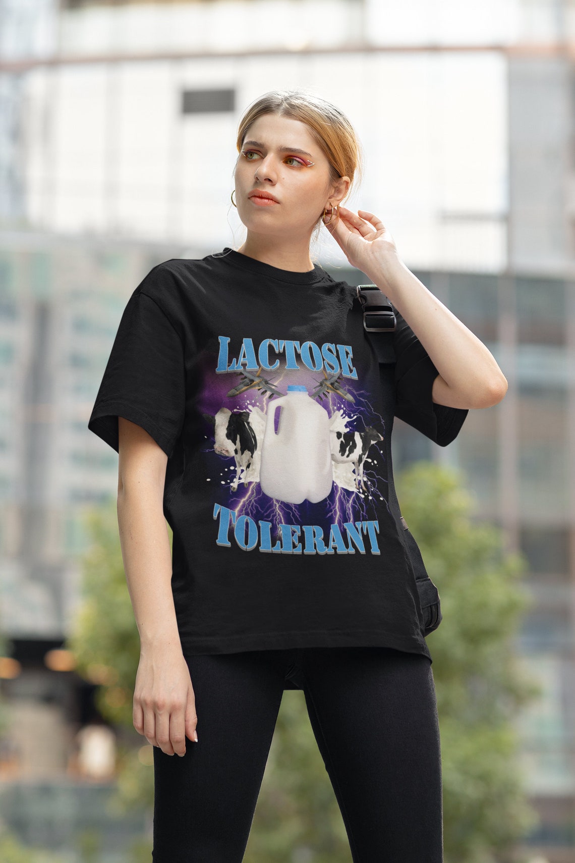 Lactose Tolerant T-shirt, Lactose Intolerant Tee, Milk Tshirt, Cow ...