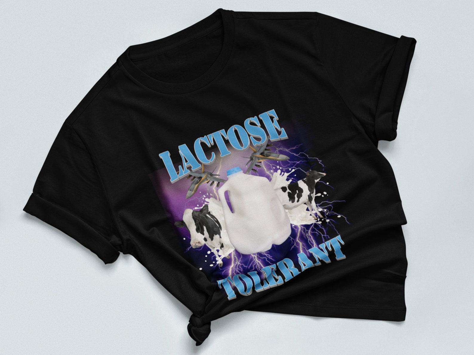Lactose Tolerant T-shirt, Lactose Intolerant Tee, Milk Tshirt, Cow ...