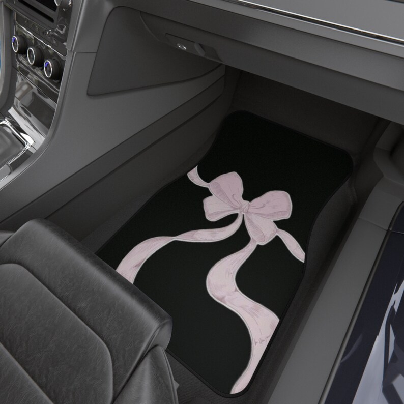 Coquette Bow Car Mats 2x Front Car Accessories, Car Decor, Vehicle ...