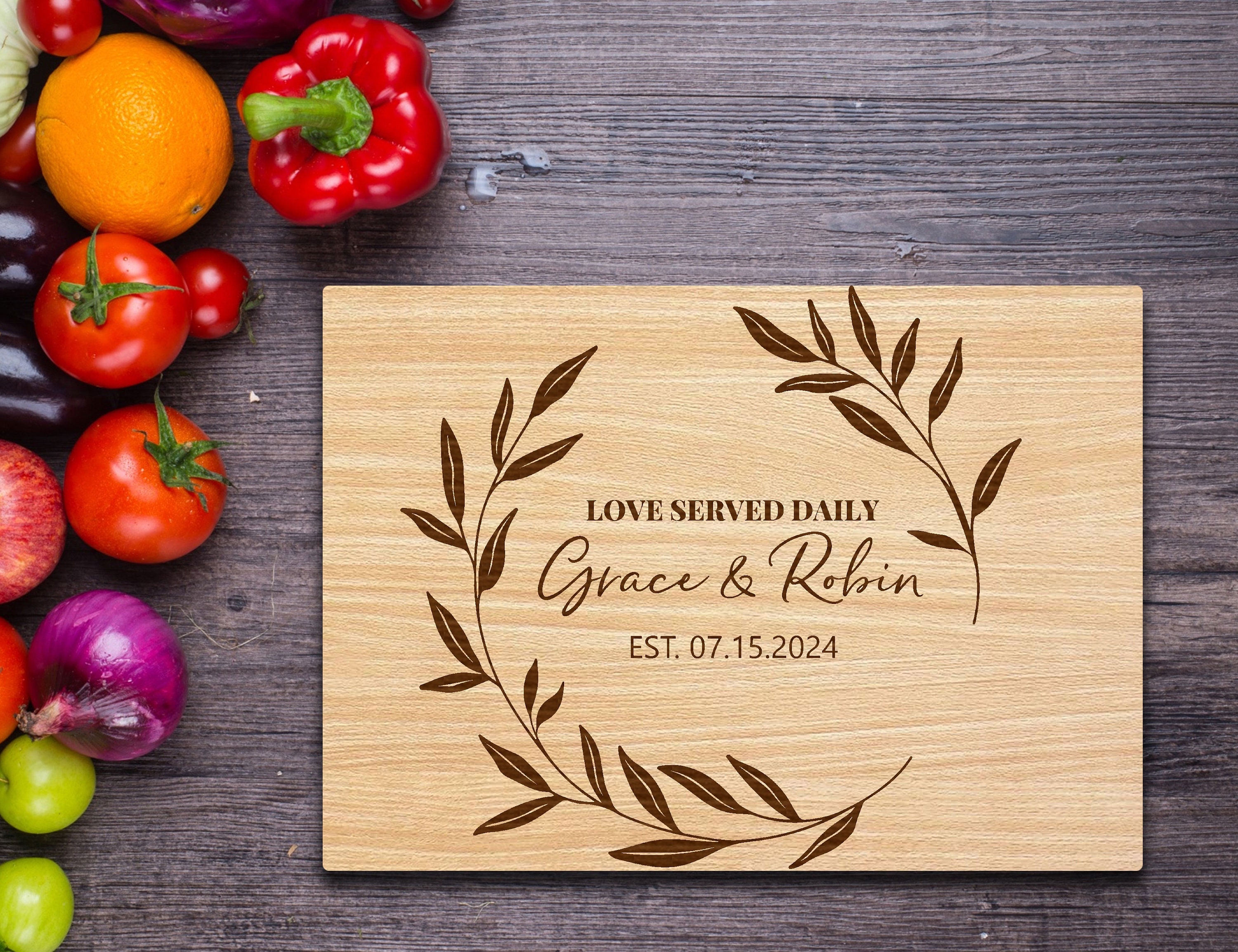 Personalized Wedding Cutting Board, Engagement,wedding Gift ...