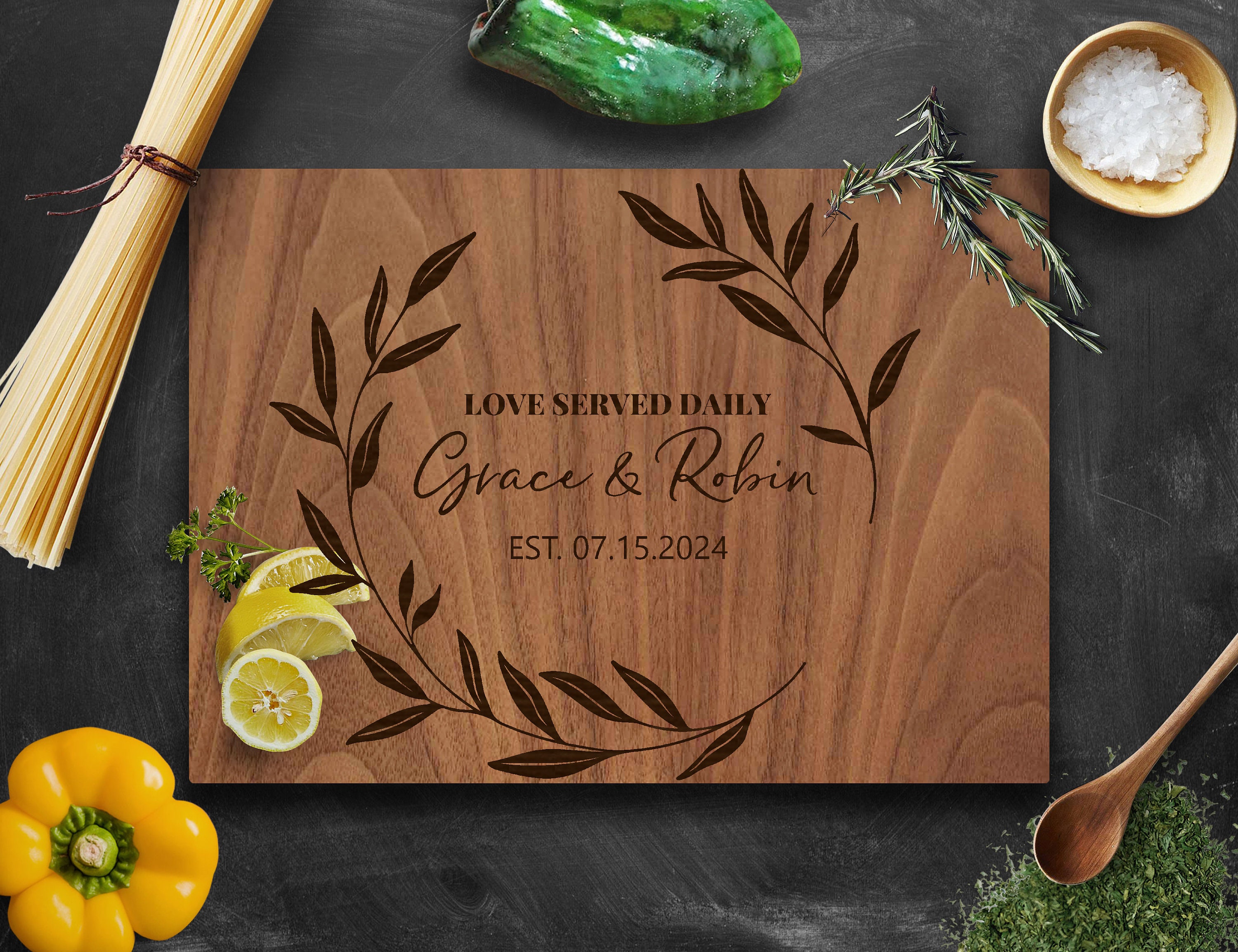 Personalized Wedding Cutting Board, Engagement,wedding Gift ...