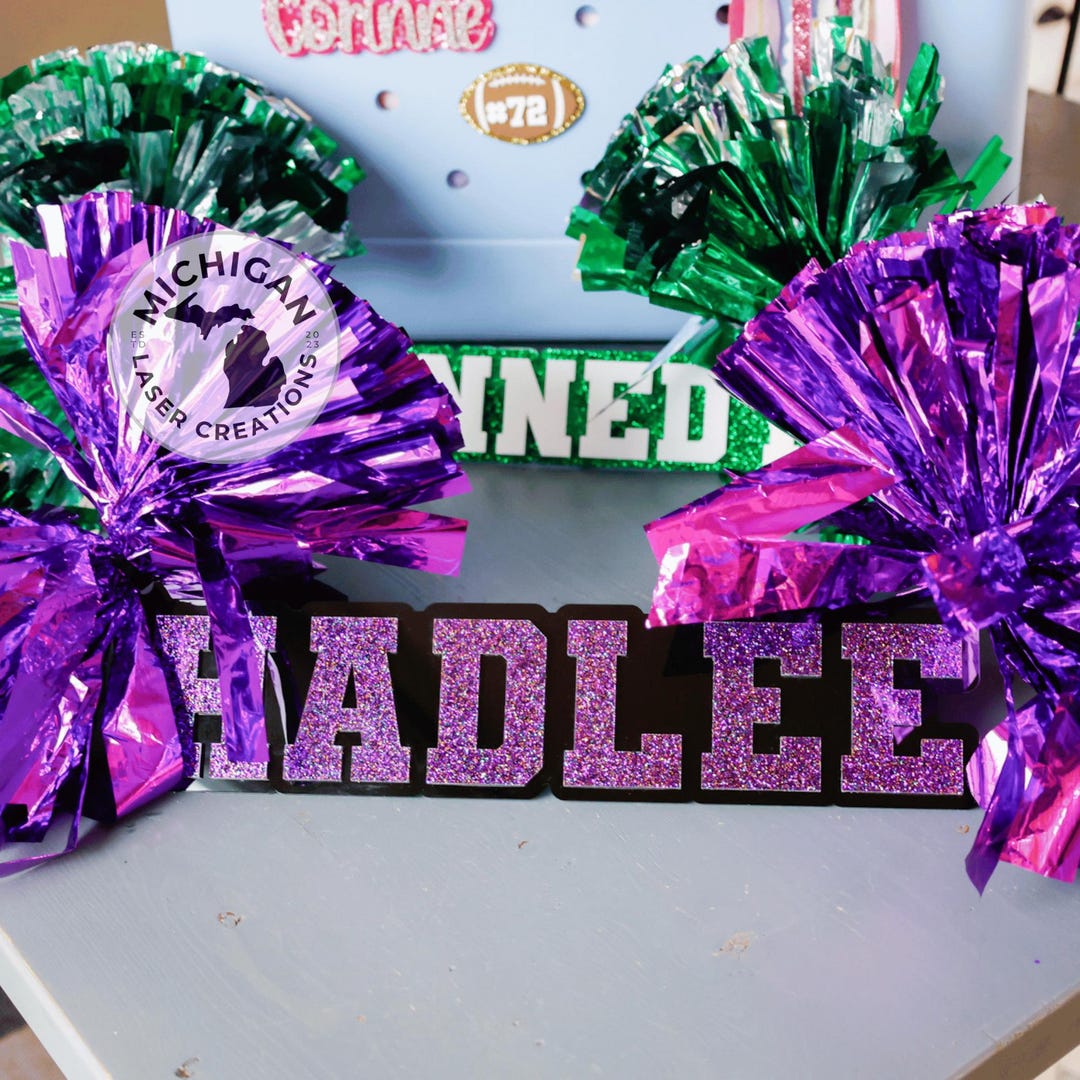 Cheer Sign, Spirit Stick, Name Sign for Cheer, Cheer Competition ...