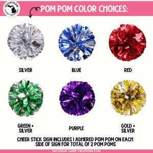 Cheer Sign, Spirit Stick, Name Sign for Cheer, Cheer Competition ...