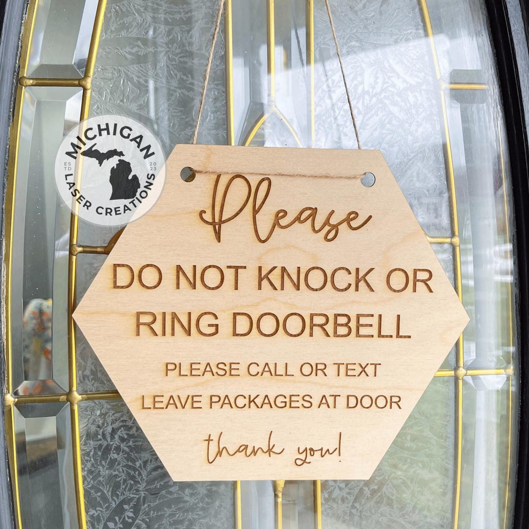 Please Do Not Knock Sign, Don't Knock Door Signs, Door Sign Sleeping ...