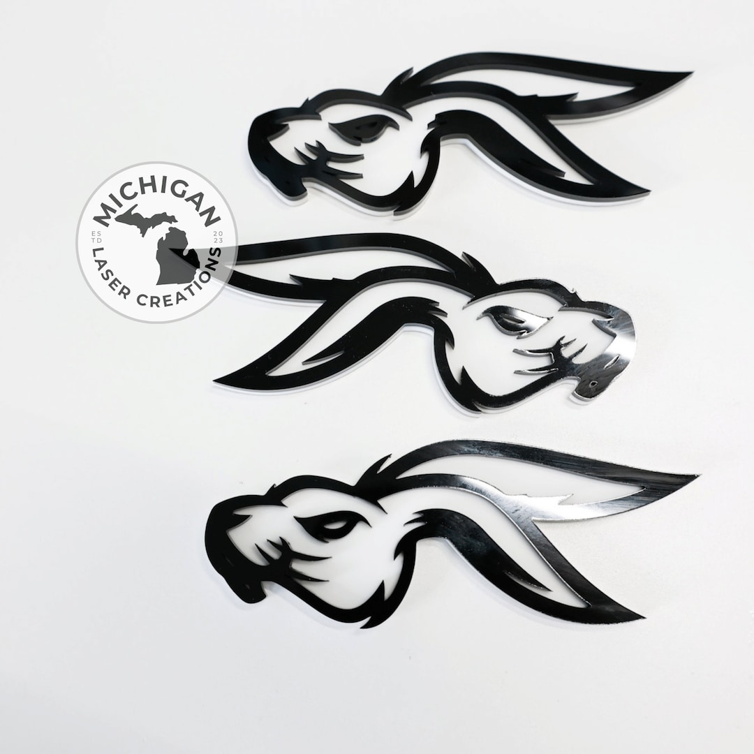 Custom Car Emblem, Rabbit 3-pack, Truck Emblem, Custom Car Badges ...