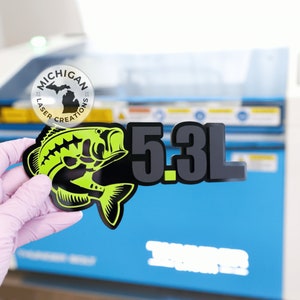 Bass Fish Custom Car Emblem, Truck Emblem, Custom Car Badges, Fender ...