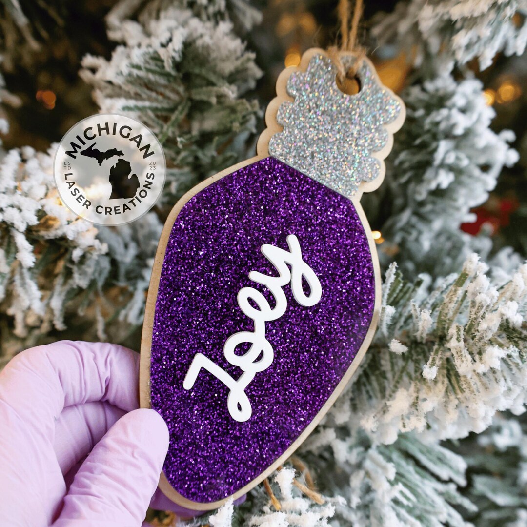 Custom Christmas Bulb Ornament, Custom Hanging Stocking Tag ...