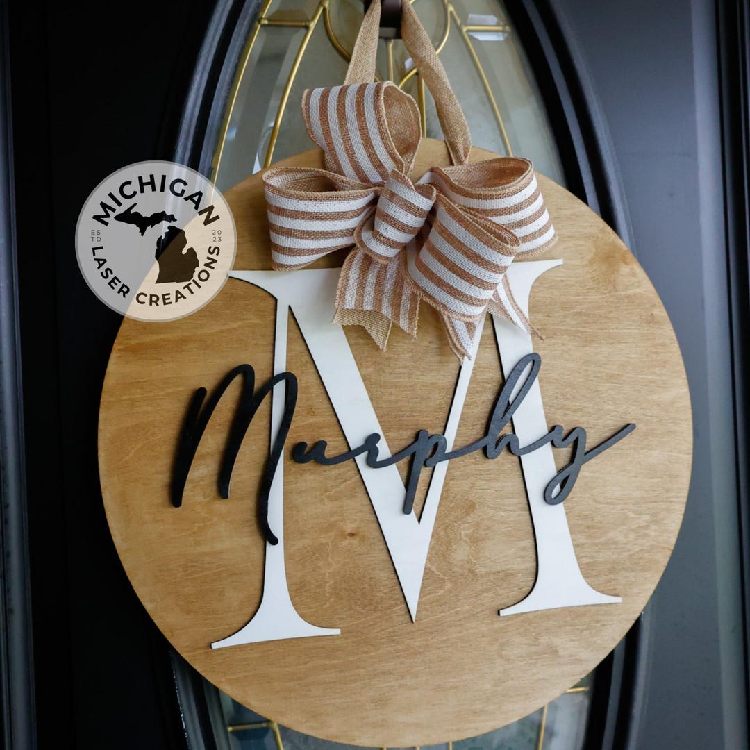 Front Door Sign, Custom Door Sign, Housewarming Gift, Last Name Sign ...