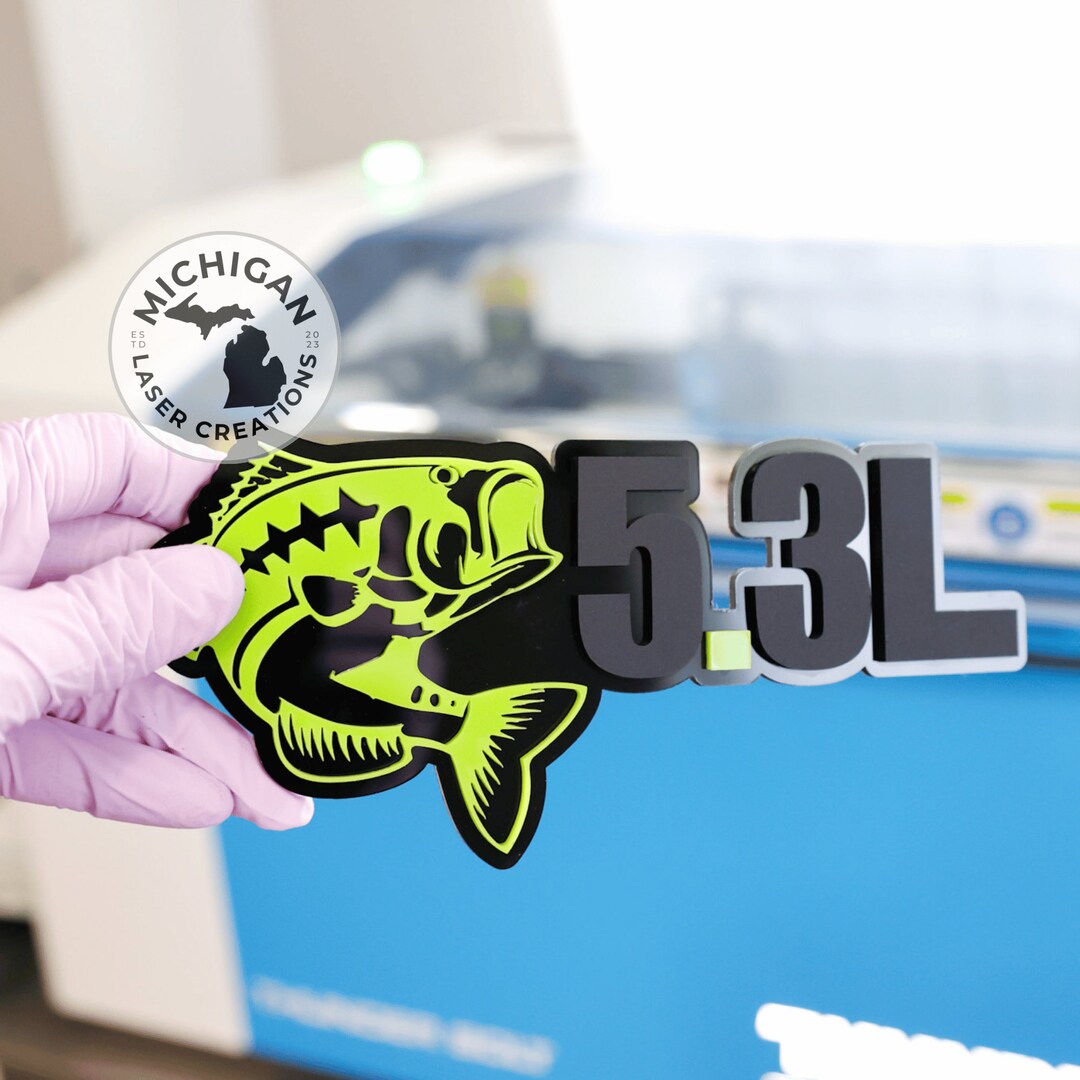 Bass Fish Custom Car Emblem, Truck Emblem, Custom Car Badges, Fender ...