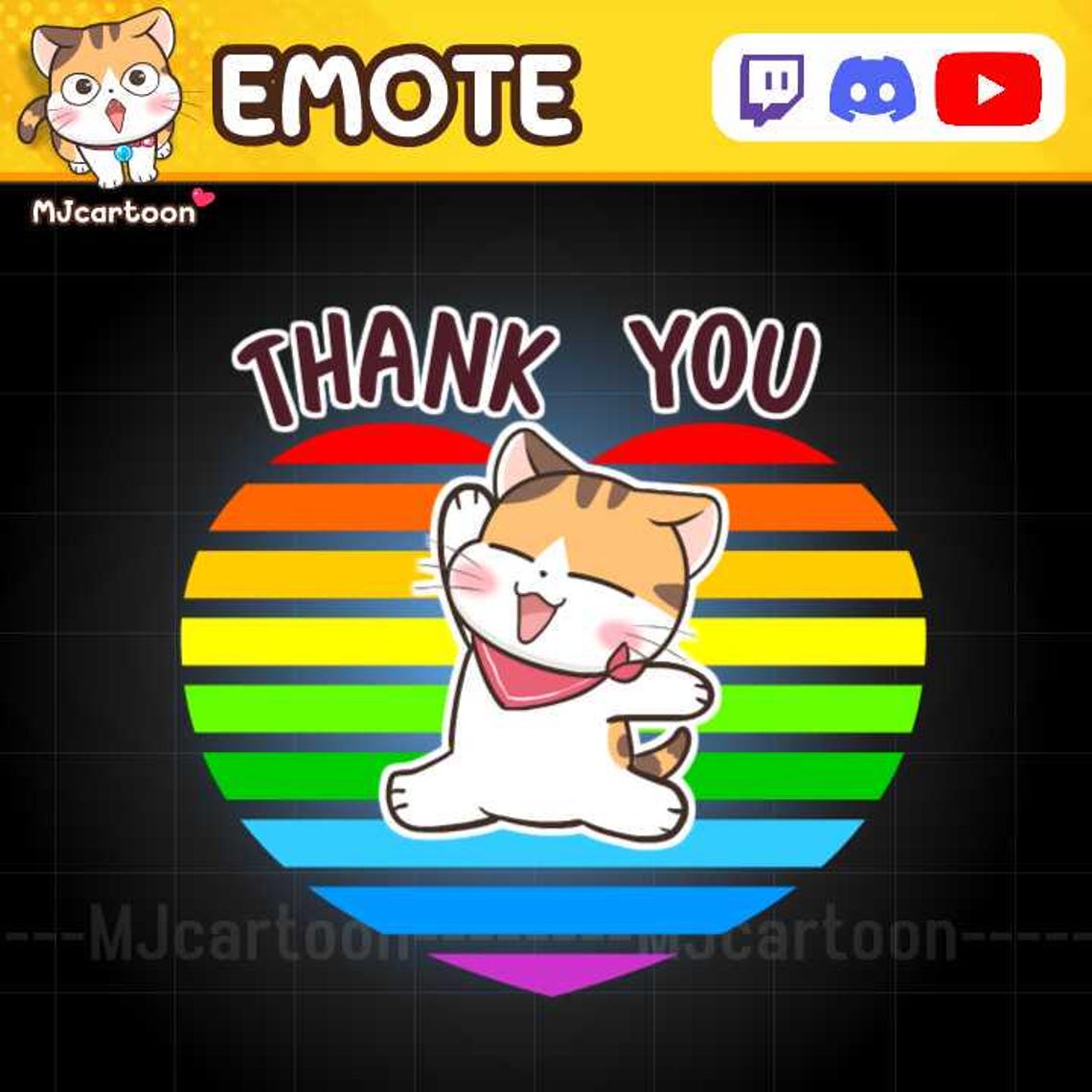 Animated Twitch Emote, Thank You Emote, Cat Emote, Dance Emote, Funny ...